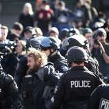 At least 5 arrested after skirmishes at UW rally, protest - seattlepi.com