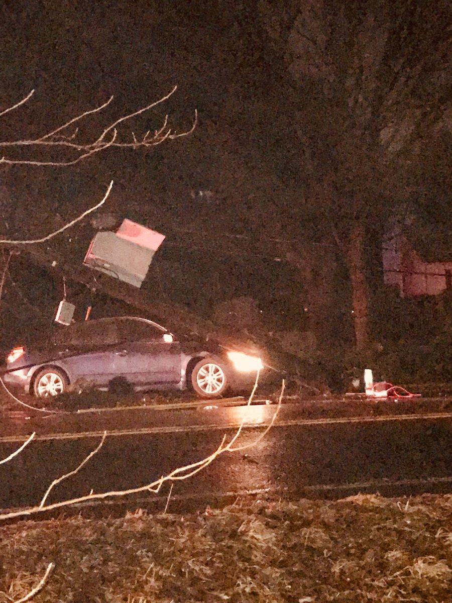 Car vs. utility pole in Milford