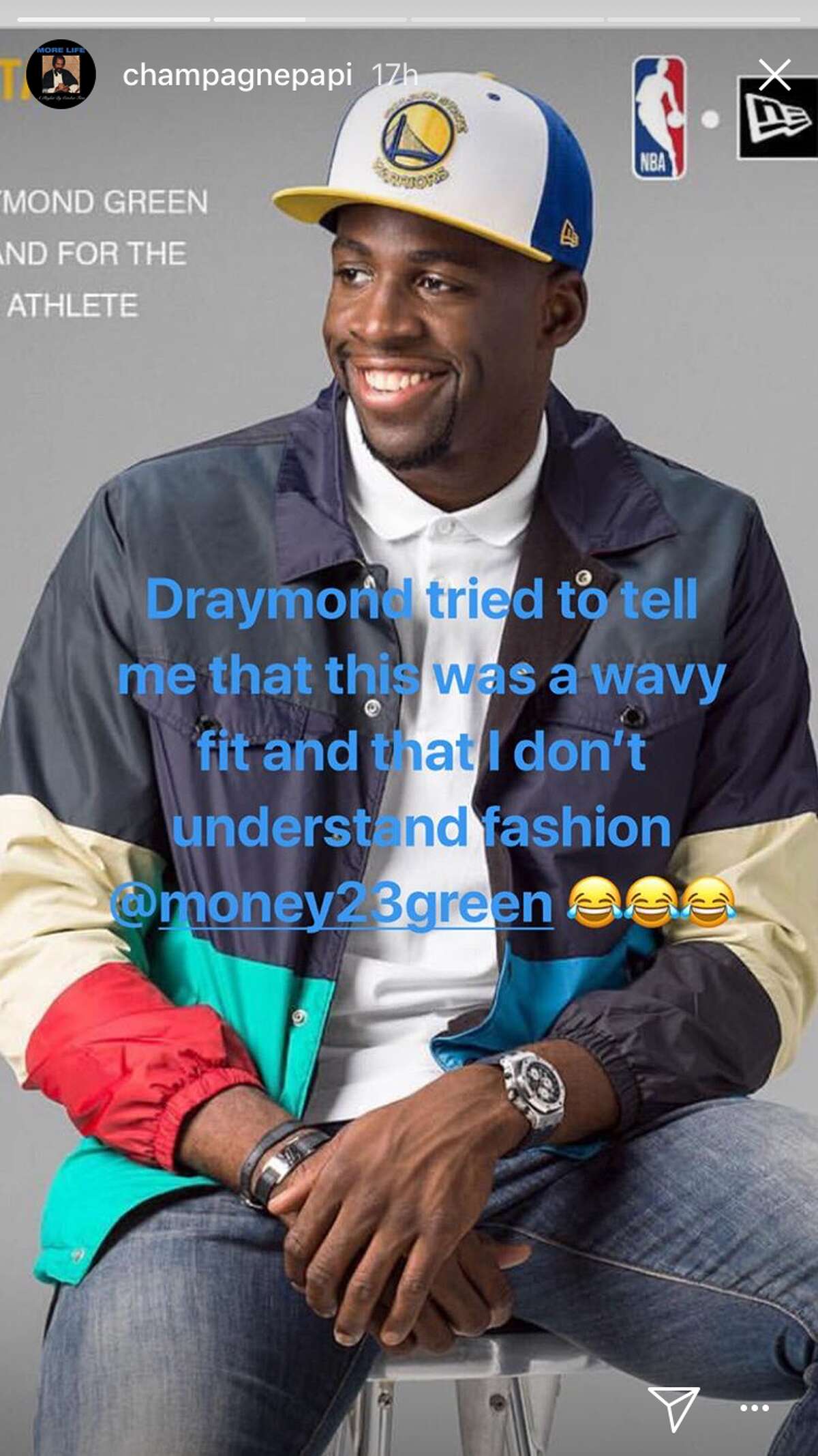 Drake is back ripping Draymond Green's fashion sense again