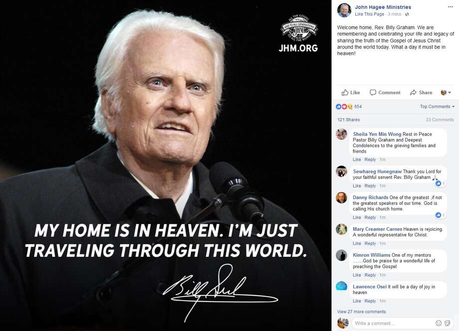 San Antonio pastor John Hagee reacts to death of Rev. Billy Graham ...