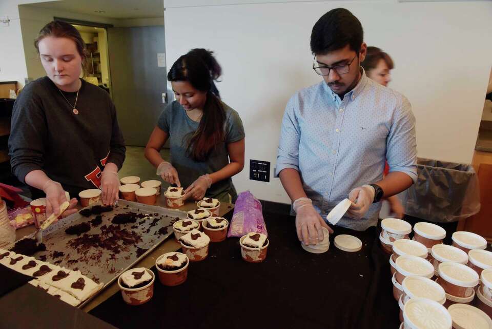 Students in college clubs bond over food and beverages