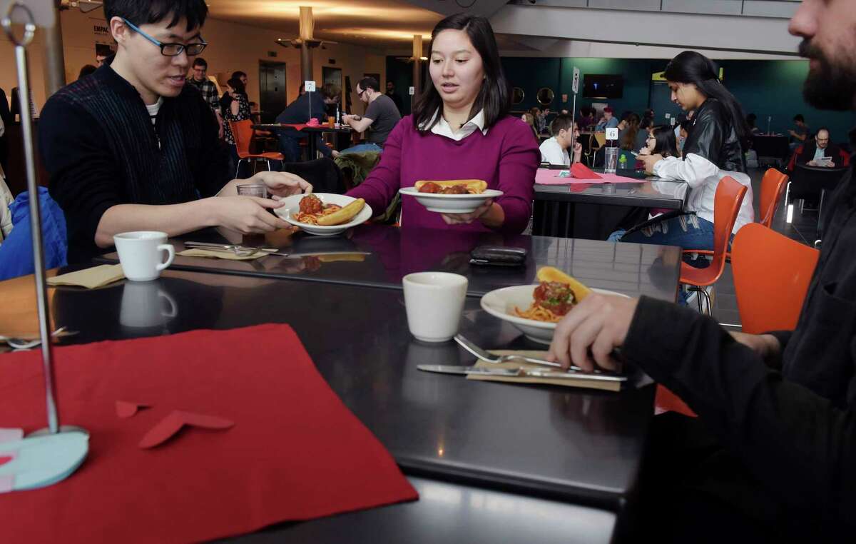 Students in college clubs bond over food and beverages