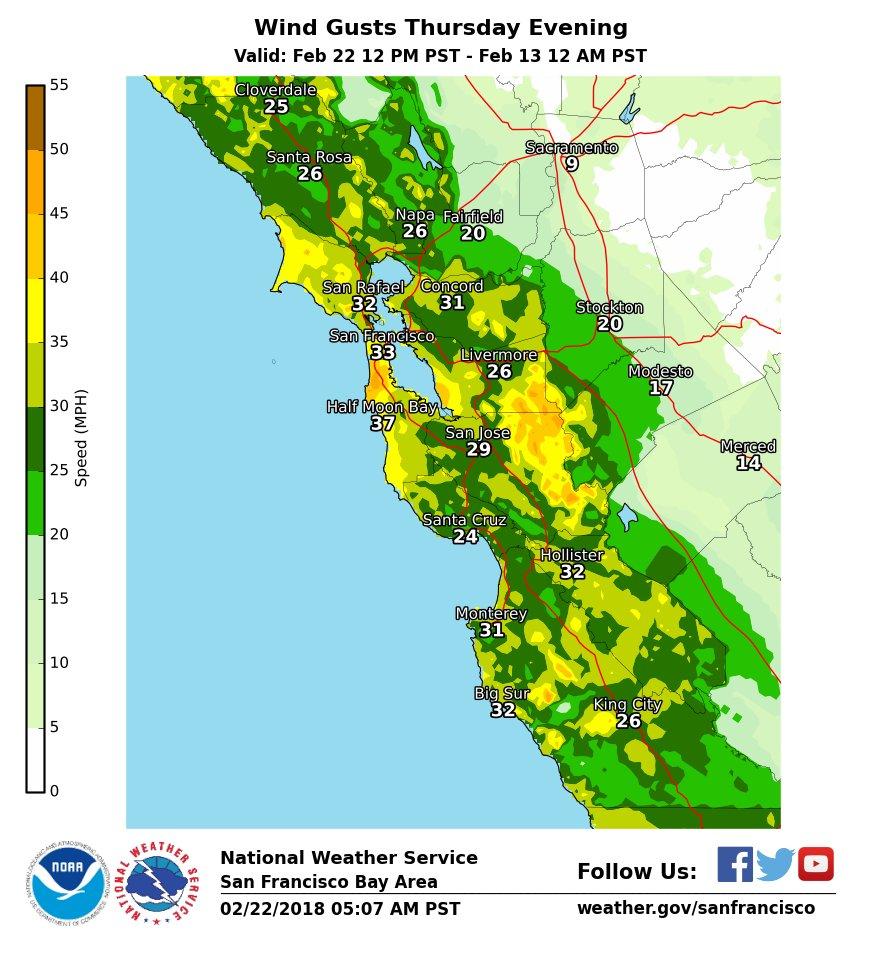 Thunderstorms, high winds expected to hit parts of Bay Area