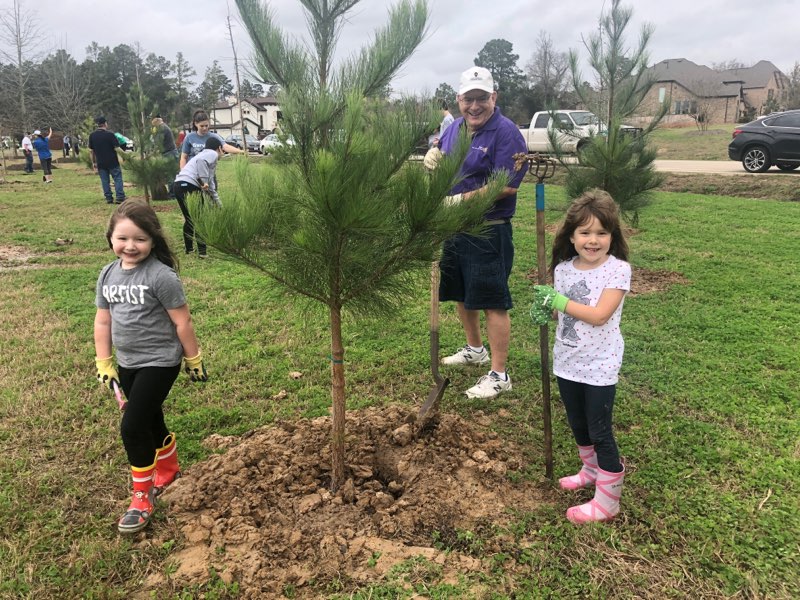 Local Rotarians plant trees as part of multi-club "Rotary Arbor Day"