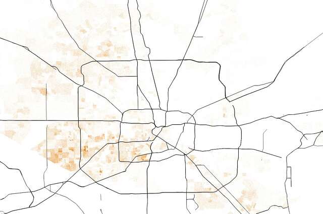 Five maps illustrate Houston's racial-ethnic breakdown by neighborhood