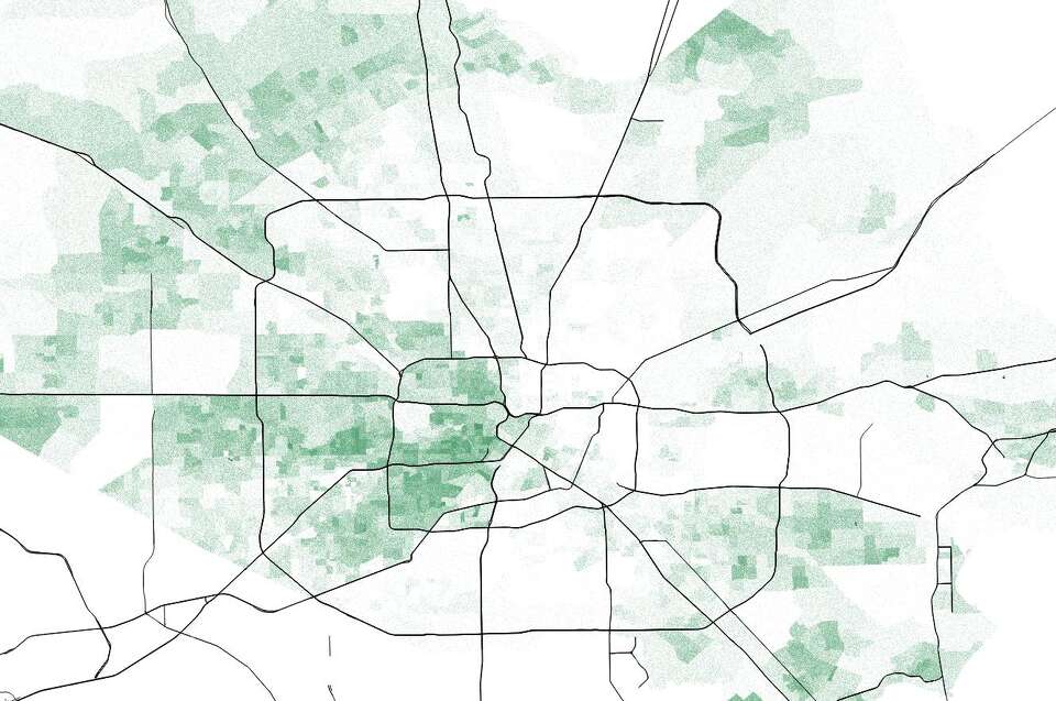 Five maps illustrate Houston's racial-ethnic breakdown by neighborhood