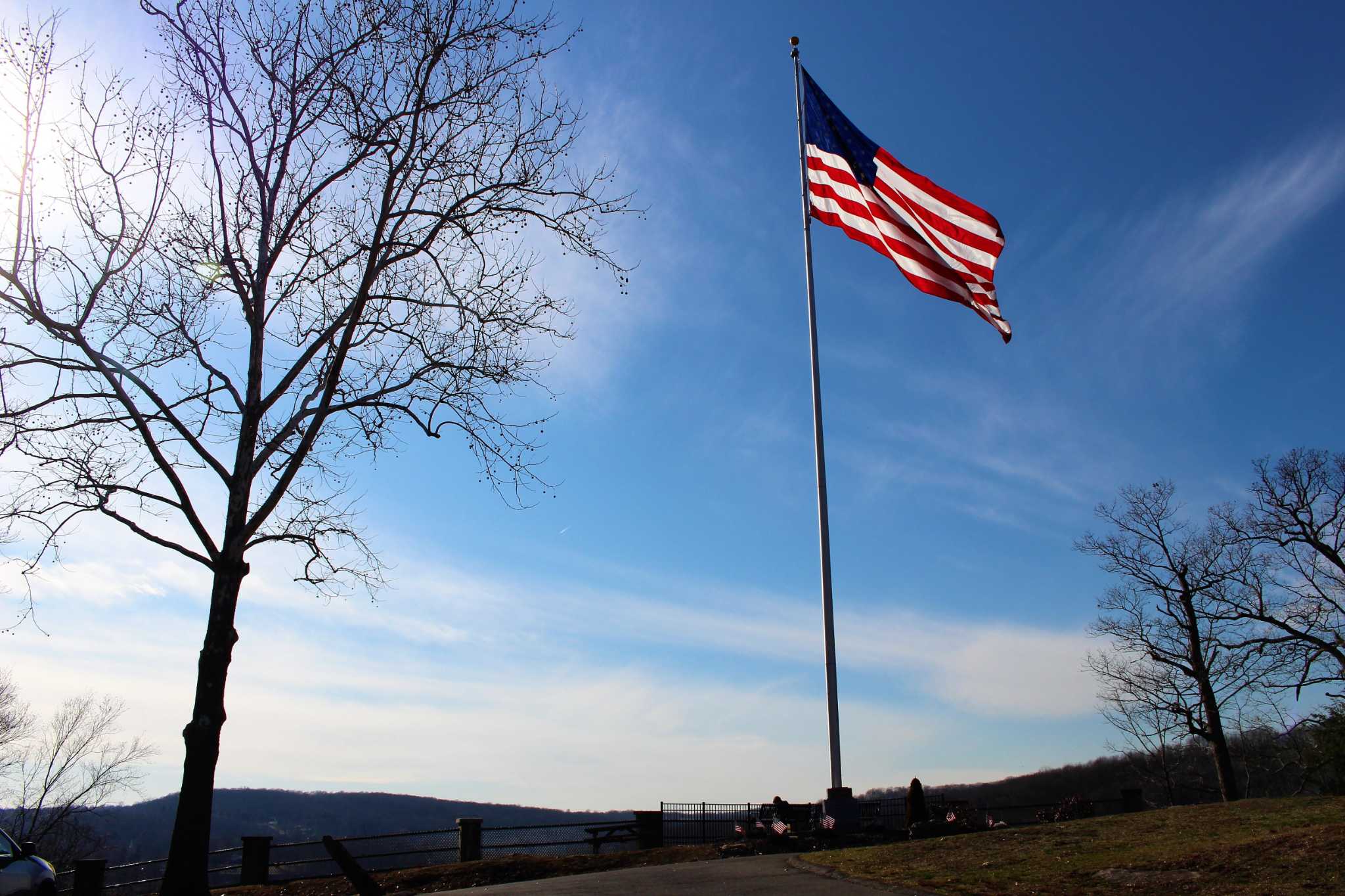 Giant American flag once again flying high in Seymour