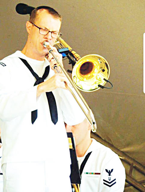 Sailing along with his trombone: EHS grad Ellerbrook now part of Navy band