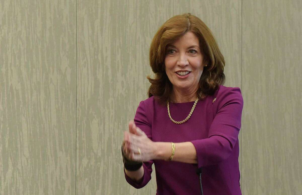 Lt. Gov. Kathy Hochul gives talk