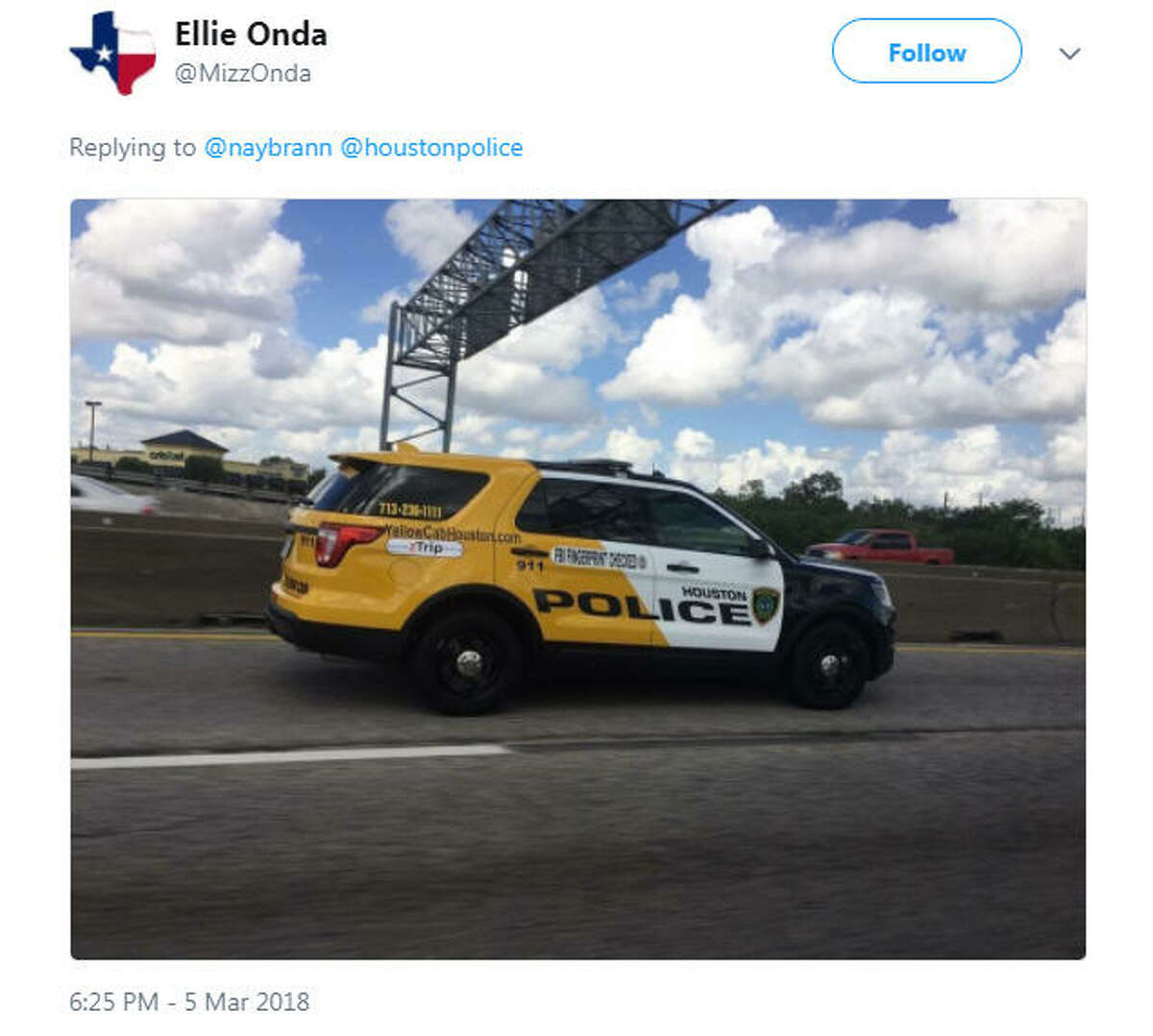 Why a Houston Police car is also painted as a taxi cab