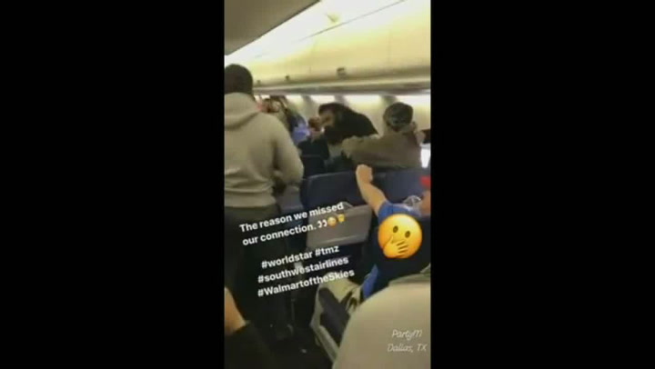 Watch: Brawl breaks out on flight from Dallas to Los Angeles