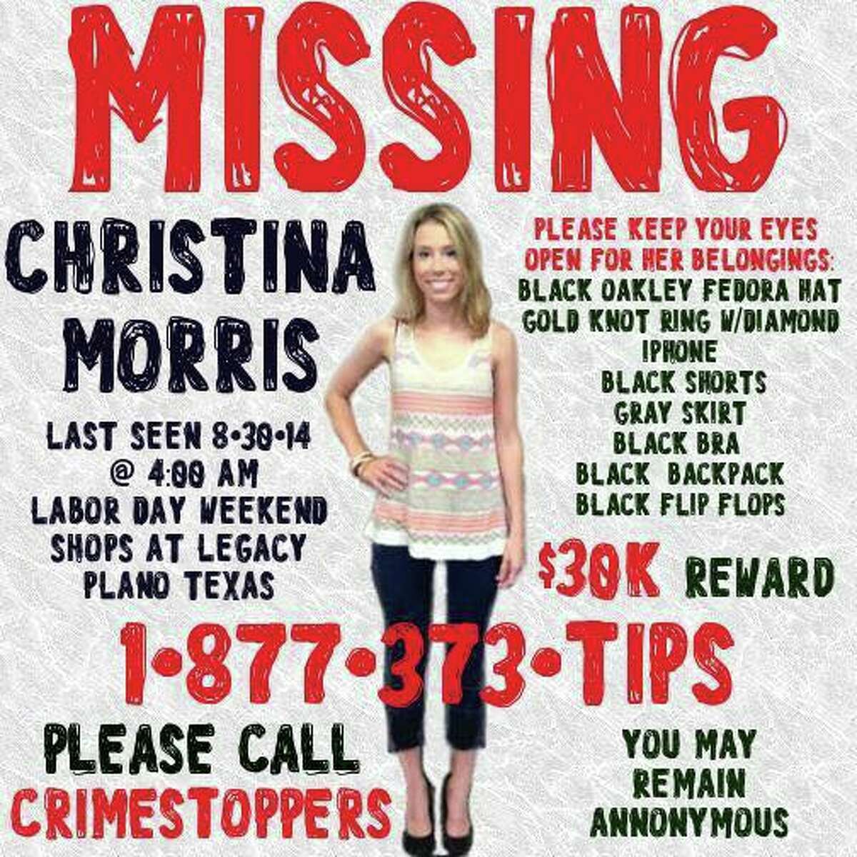 Human remains in Plano identified as kidnapping victim Christina Morris ...