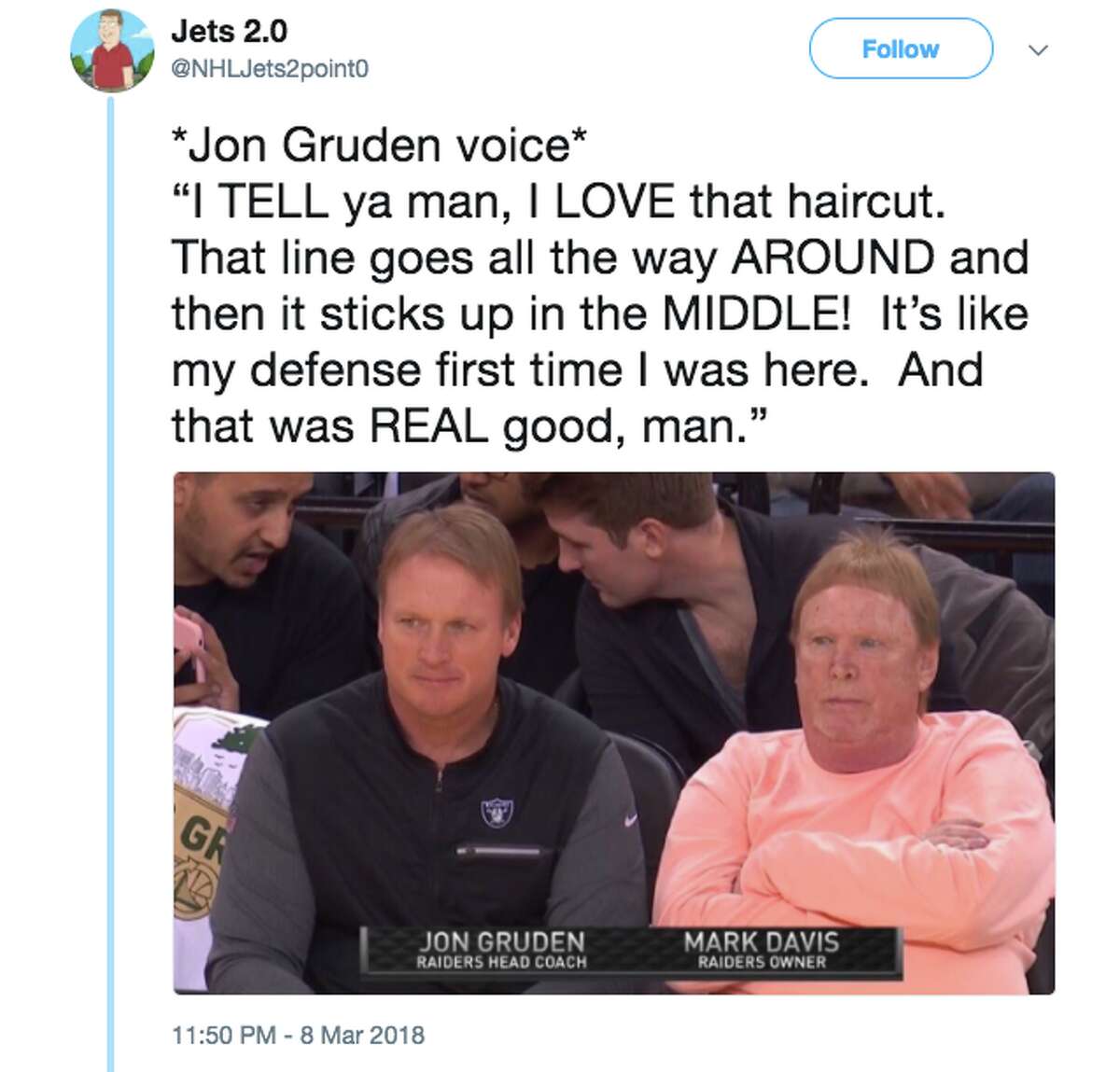 Twitter shows Mark Davis, Jon Gruden no mercy after courtside ...