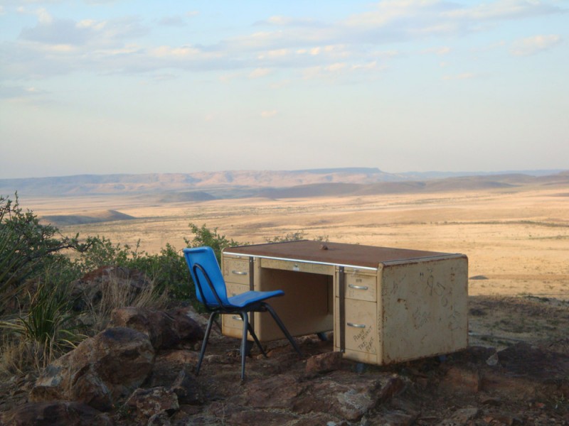 Why a desk has been at the top of this Texas hill for nearly 40 years