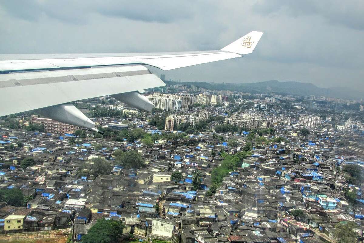 Looking out the airplane window