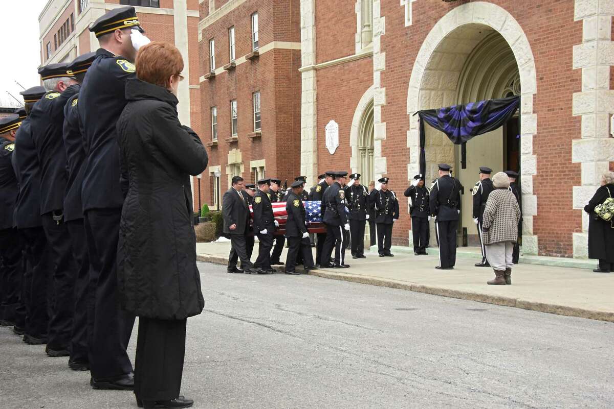 Photos: Hundreds say goodbye to Albany police chaplain Rev. James Lefebvre