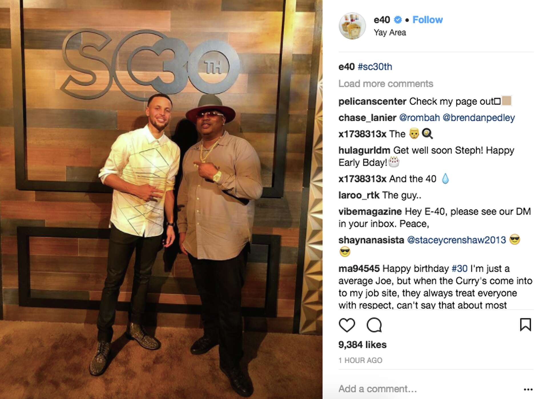 So many amazing things happened at Stephen Curry's 30th birthday party ...