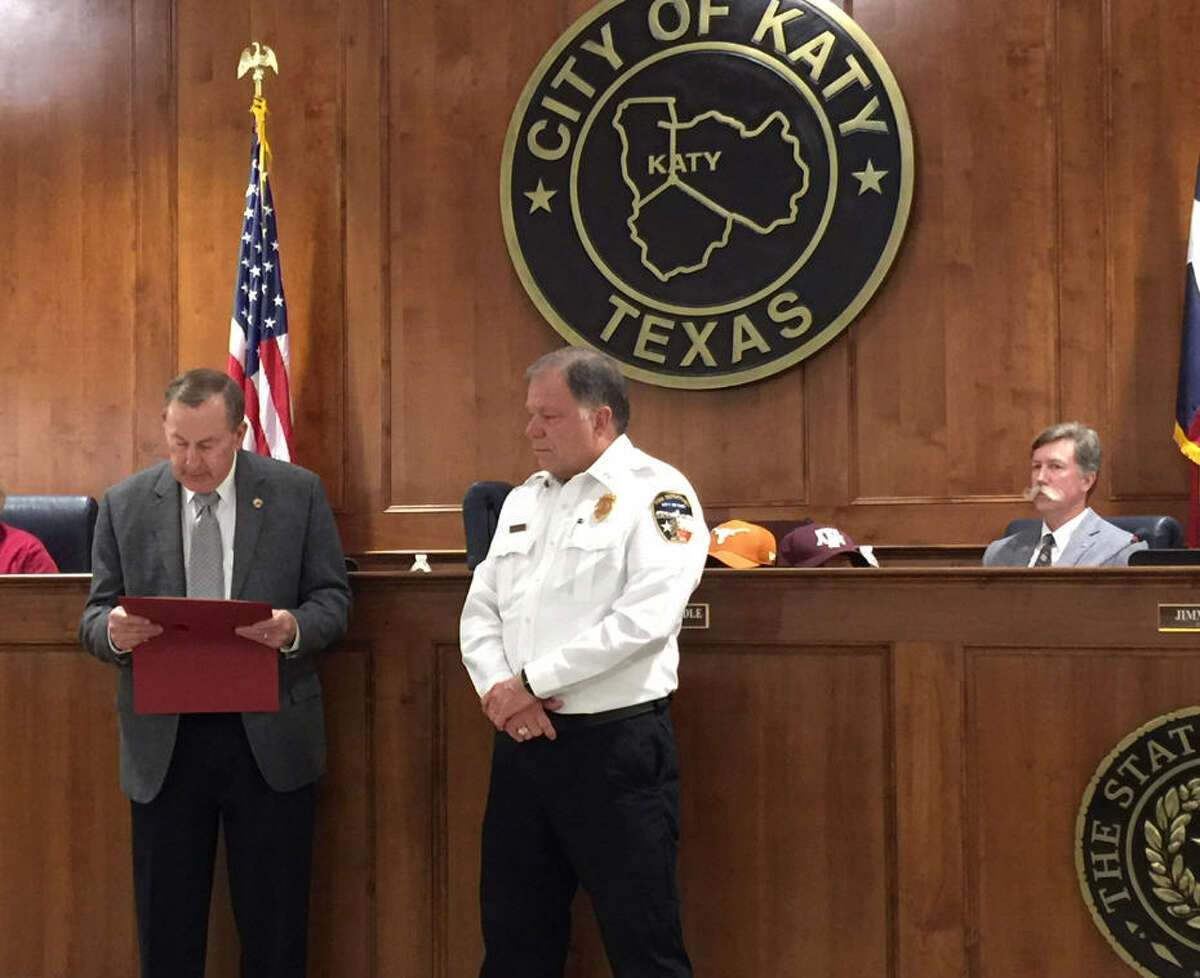 Katy fire chief recognized at council meeting