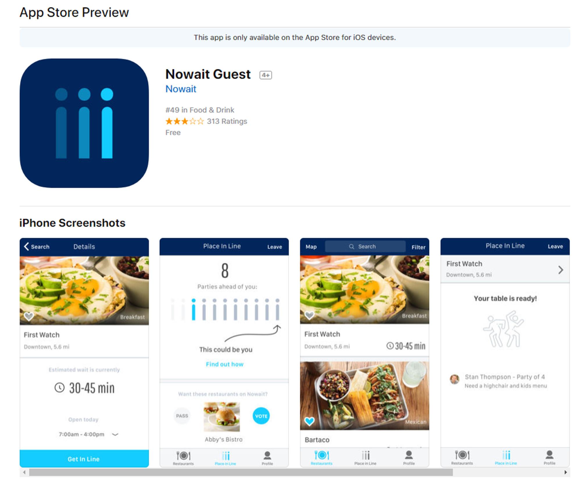 NoWait: This app helps you get into busy restaurants without the wait