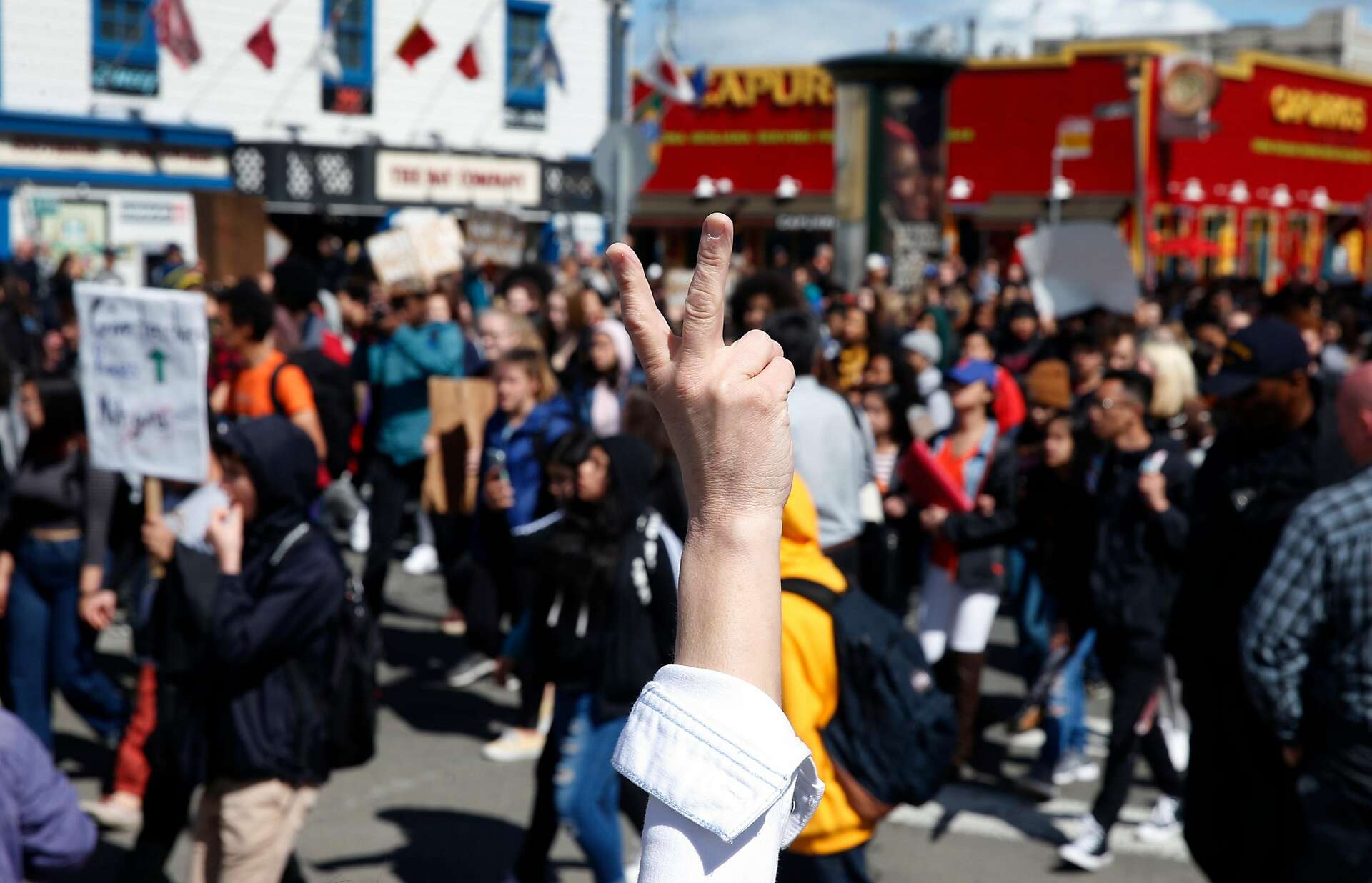 Thousands of students protest gun violence in nationwide walkout