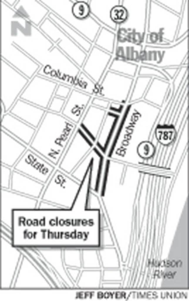 Map of road closures for 'The Other Guys'