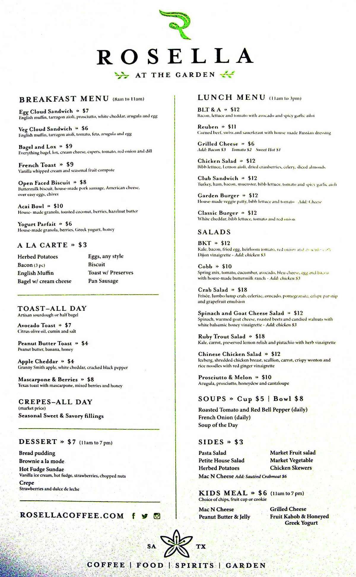Rosella’s San Antonio Botanical Garden cafe opening Saturday