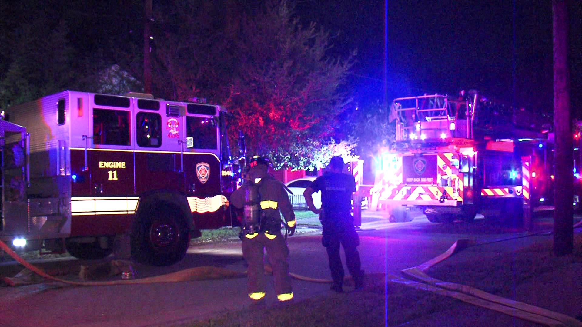 Arson investigating downtown shed fire with multiple explosions