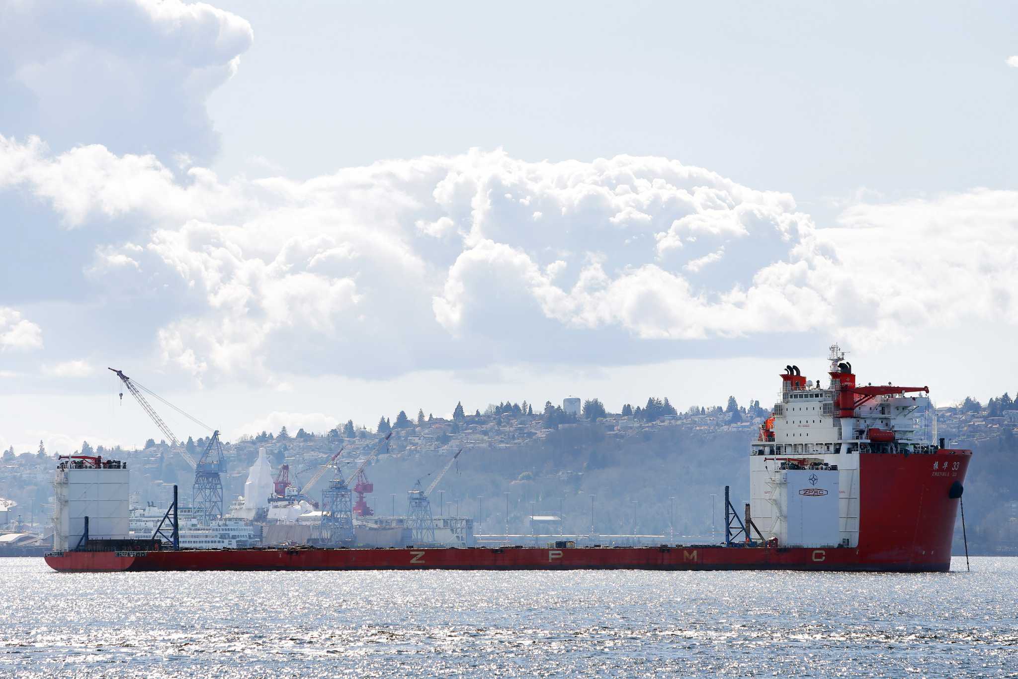 What's that weird ship anchored in Elliott Bay?