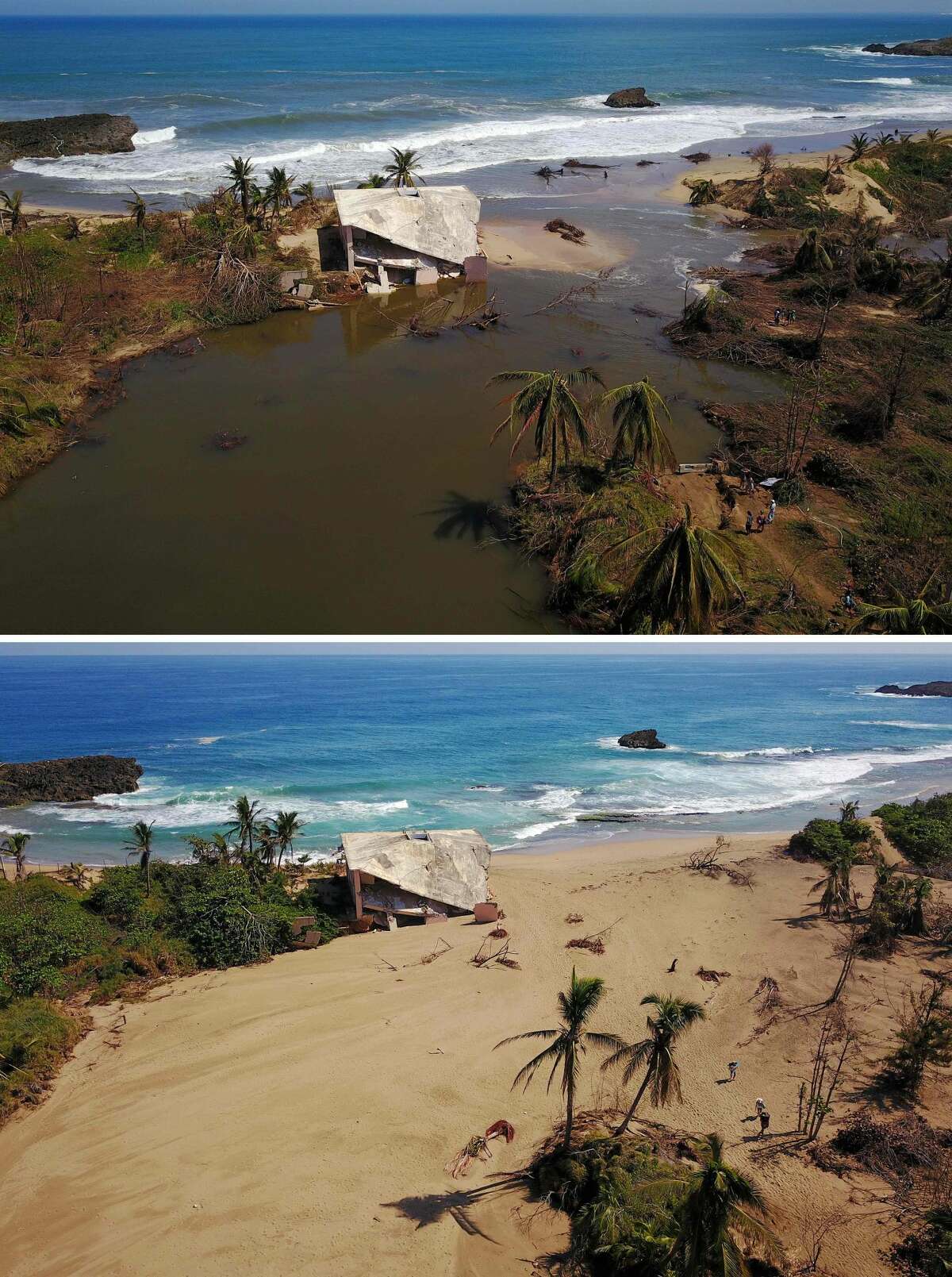 Before and after photos of Puerto Rico shows the island six months ...