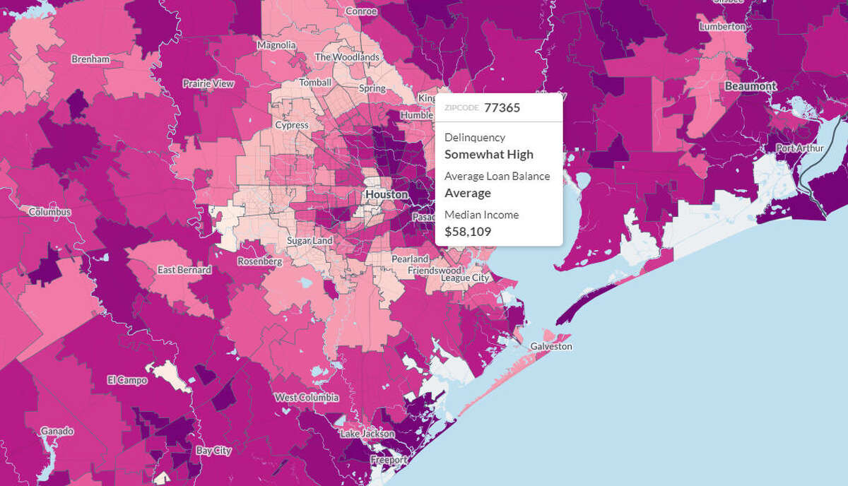 Maps show the geography of student debt in the Houston area