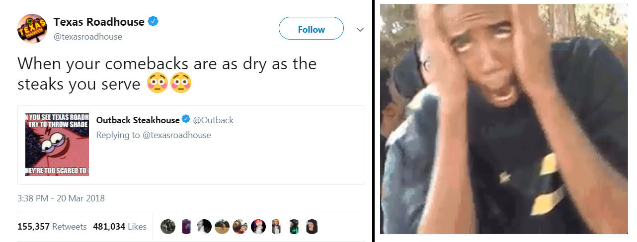 America's chain steakhouses are engaged in a hilarious Twitter war