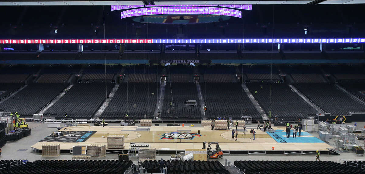 Final Four floor unveiled at the Alamodome