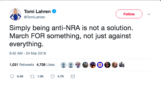 Tomi Lahren roasted for saying March for Our Lives isn’t 'for' anything Tomi Lahren roasted for saying March for Our Lives isn’t 'for' anything