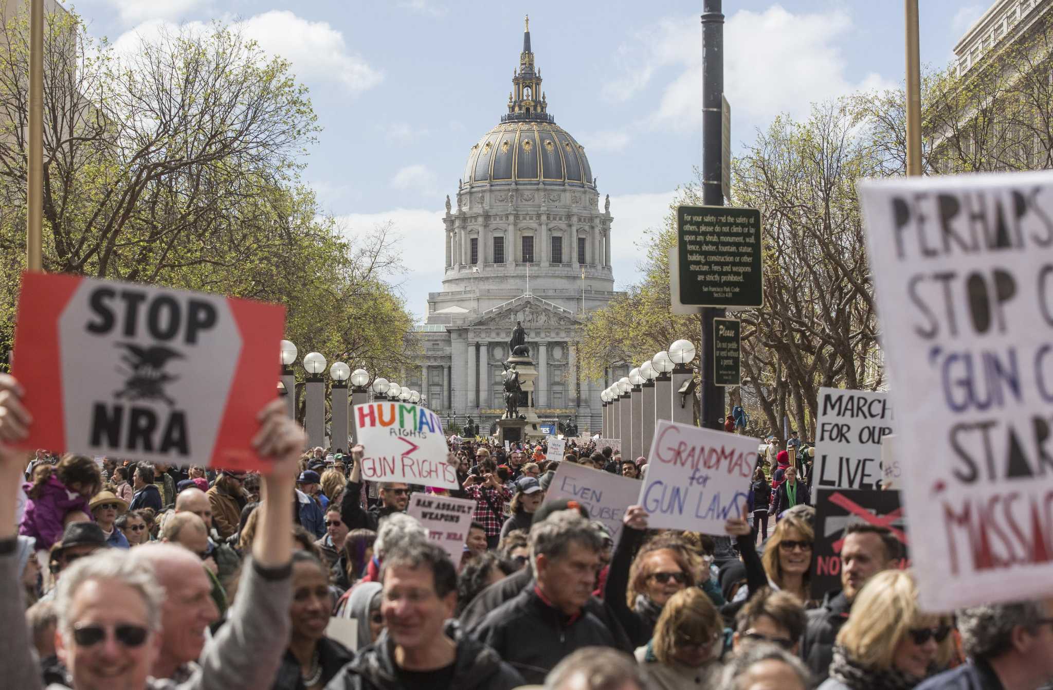 Thousands protest in Oakland, SF to demand an end to gun violence