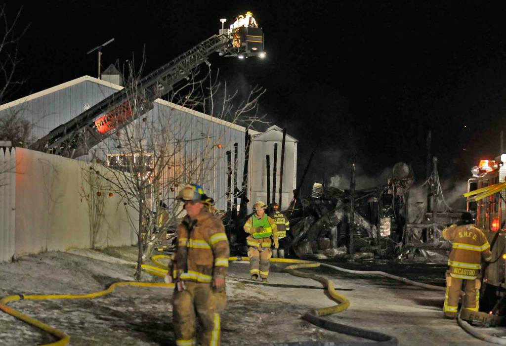 Horses saved from burning barn