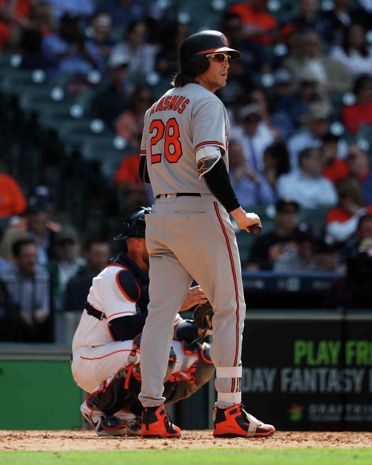 Former Astro Colby Rasmus receives warm reception from fans