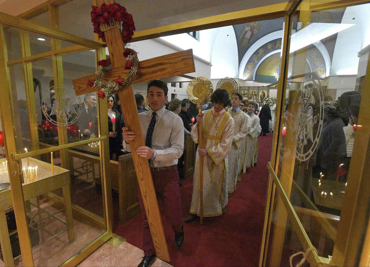 Stamford Greek church holds Orthodox Good Friday service