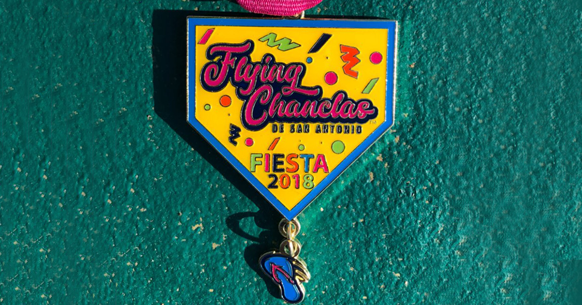 Flying Chanclas Fiesta medals are soaring into San Antonio