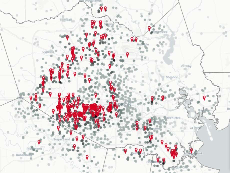 Map shows suspected human trafficking fronts operating near Houston ...