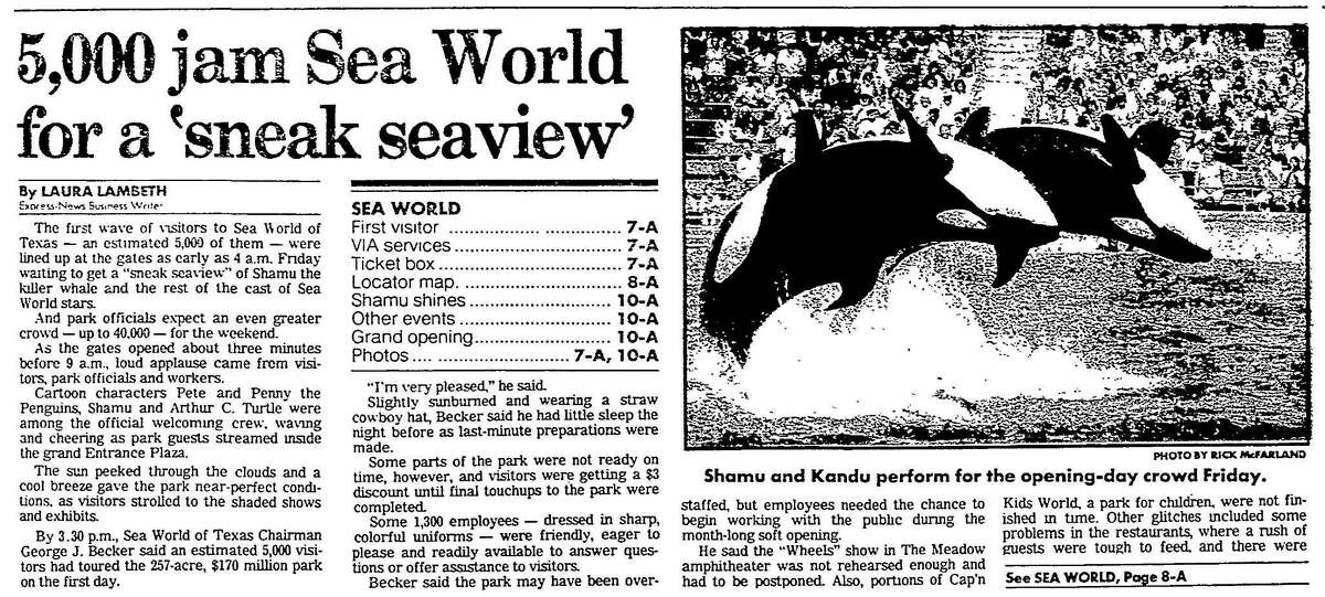 SeaWorld opened to eager crowds 30 years ago