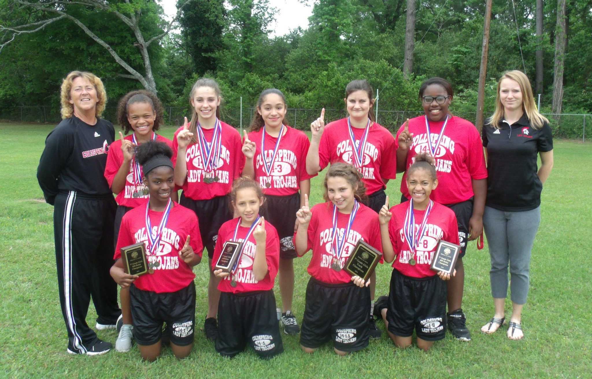 Coldspring girls’ track teams win district