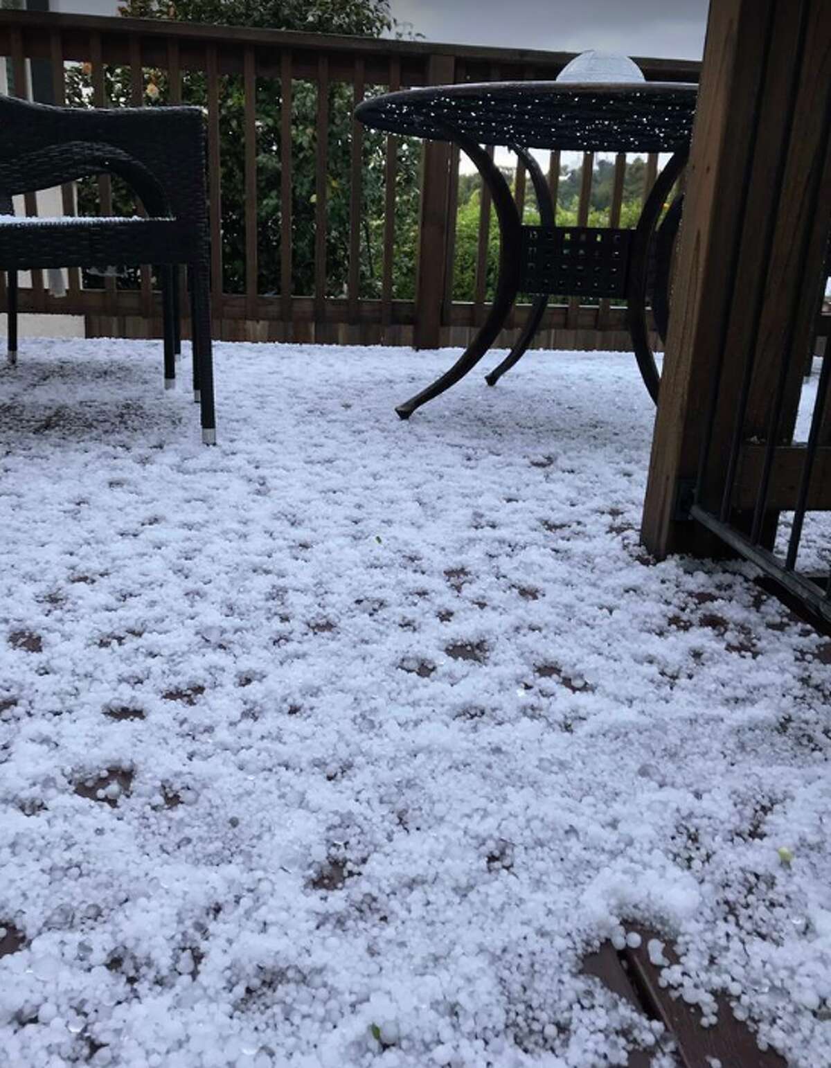 Cold front brings hail — and even a little snow — to Bay Area