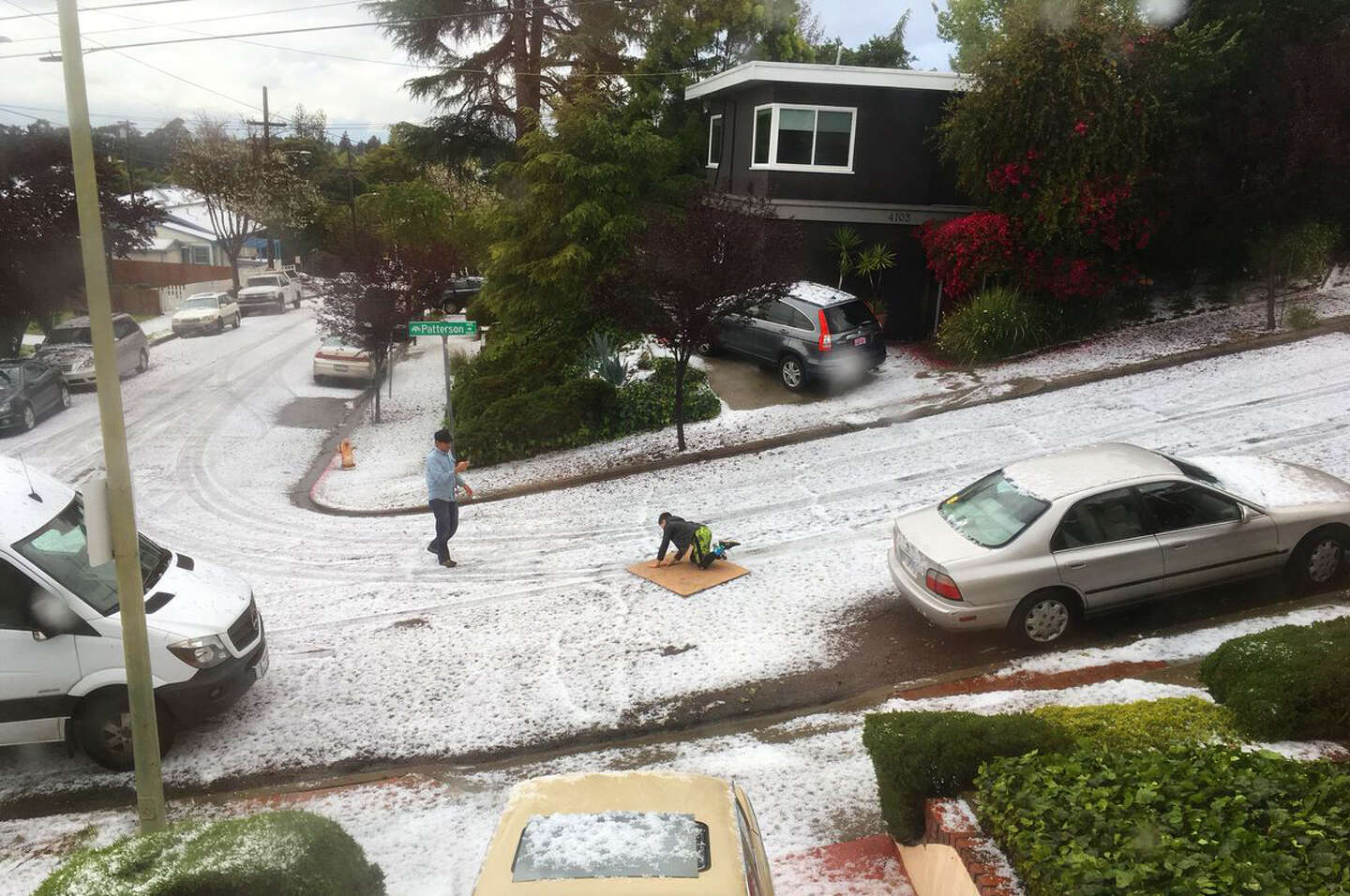 Cold front brings hail — and even a little snow — to Bay Area