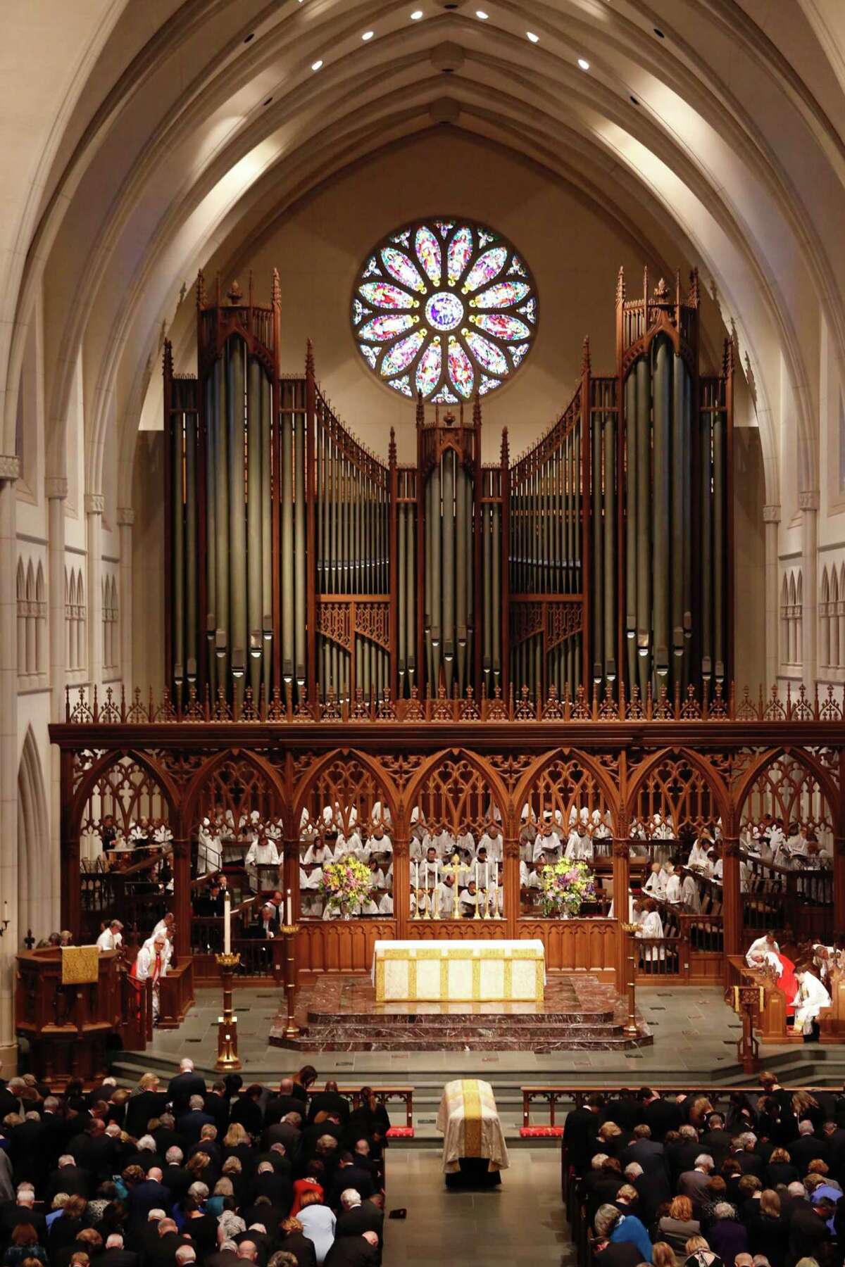 Photos from Barbara Bush's funeral show past presidents, first lady ...