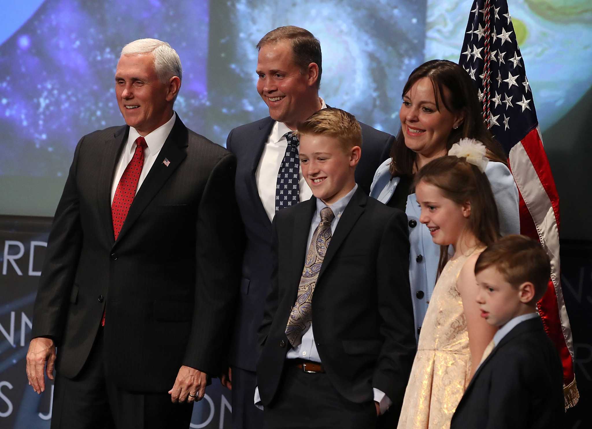 NASA Administrator Jim Bridenstine announcing commercial crew in Houston