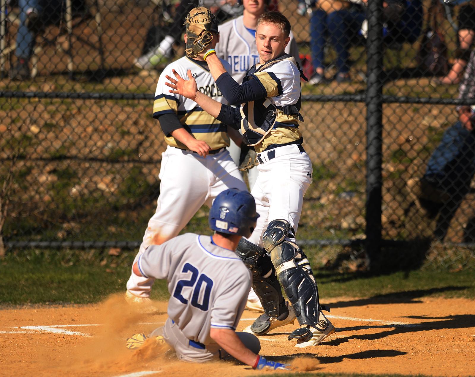 Baseball: Newtown’s Roche shuts the door on Notre Dame comeback