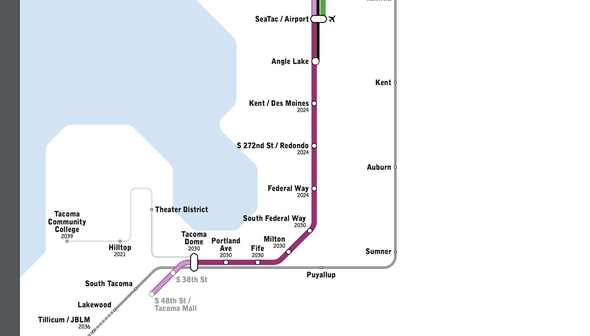 New light rail map shows transit Seattle only dreams of