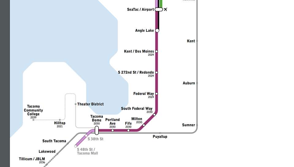 New light rail map shows transit Seattle only dreams of