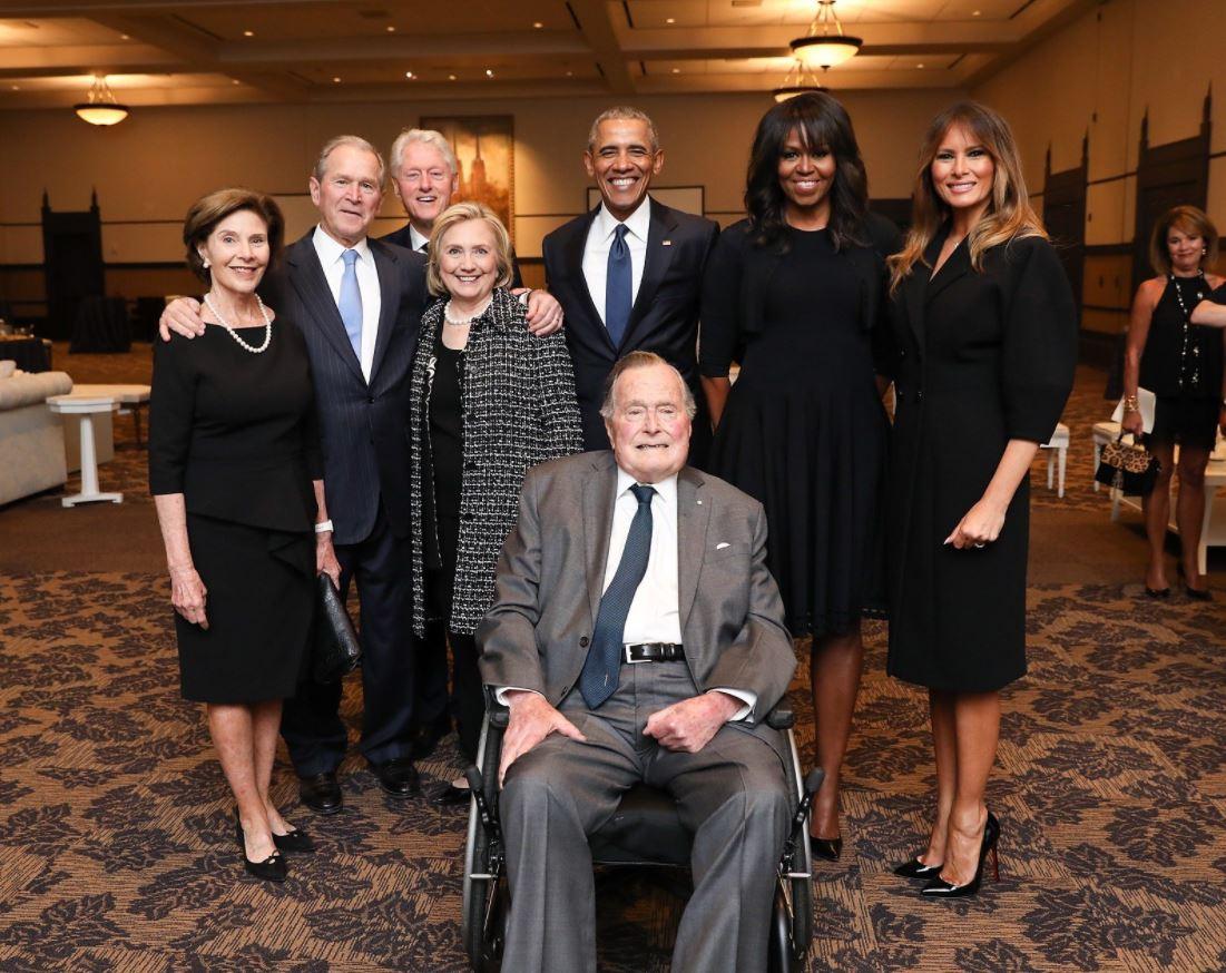 The true story behind the now-iconic photo of four presidents and first ...