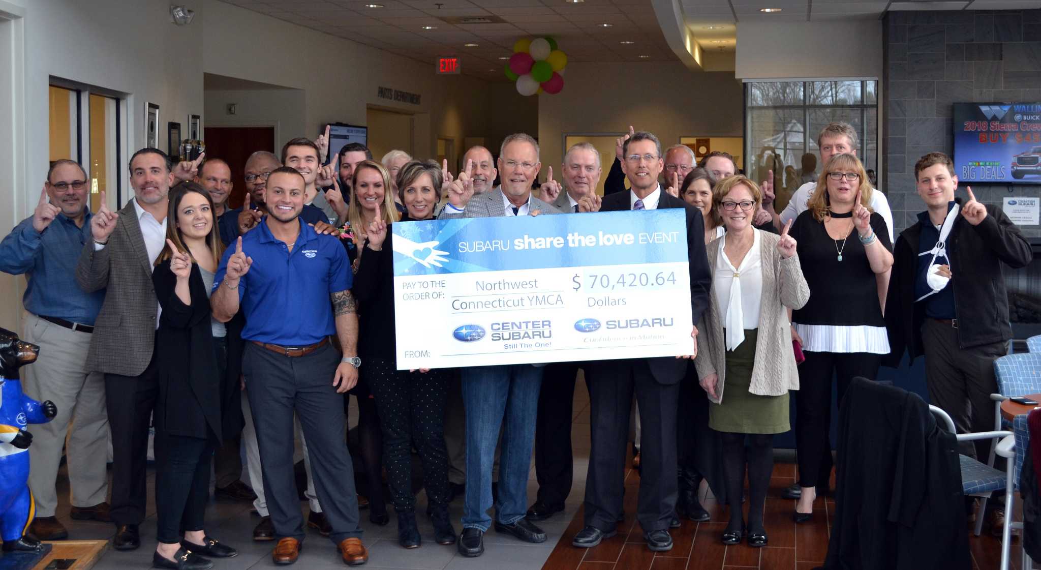 Torrington’s Center Subaru donates $70K to YMCA